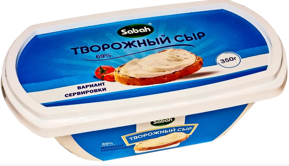 Купить 0,35 кг Сыр творожный "Sabah", 69% (8451) с доставкой