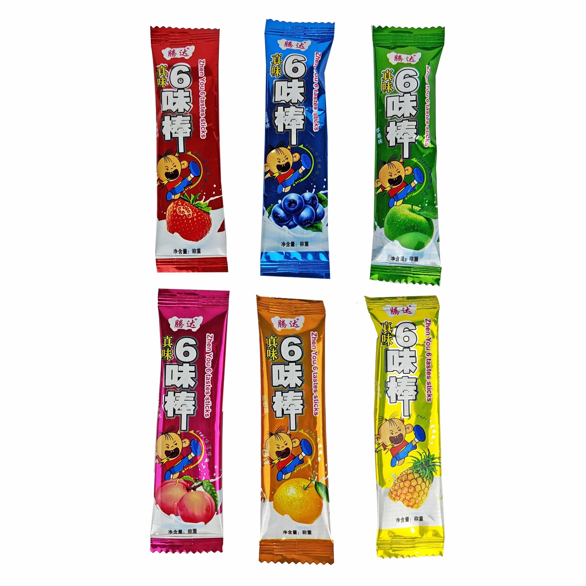 Купить Леденец на палочке 6 tastes sticks 3гр (клубника, апельсин ...